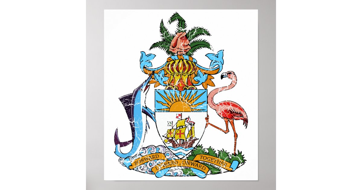 Bahamas Coat Of Arms Poster | Zazzle