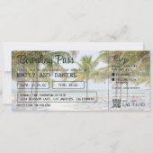Bahamas Destination Boarding Pass Wedding Invitation | Zazzle
