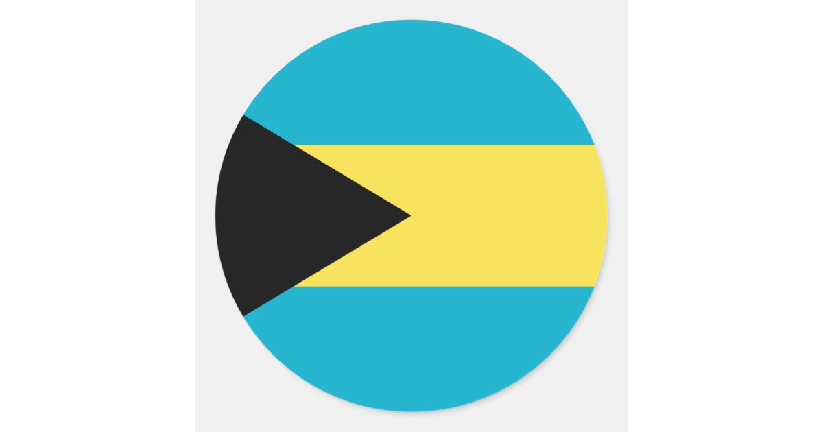 Bahamas Flag Classic Round Sticker | Zazzle