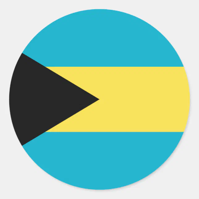 Bahamas Flag Classic Round Sticker | Zazzle