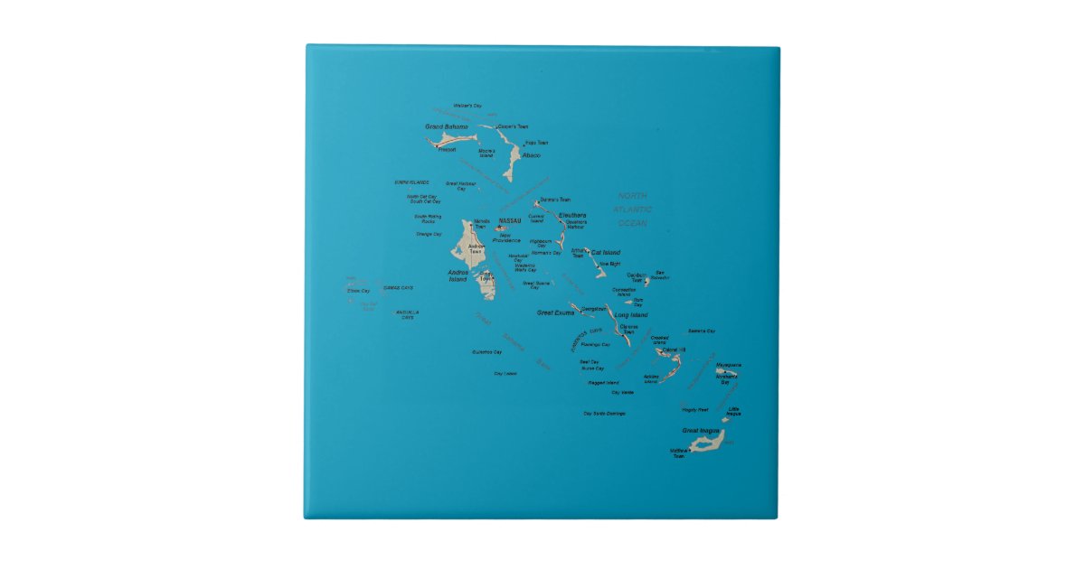 Bahamas Map Tile | Zazzle
