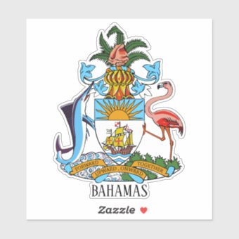 Bahamas National Coat Of Arms Patriotic Sticker | Zazzle
