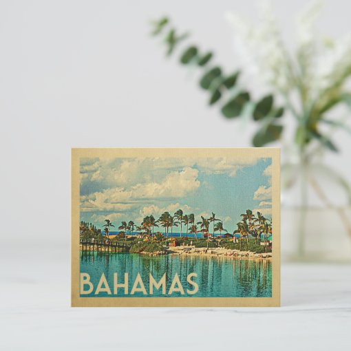 Bahamas Postcard Vintage Travel | Zazzle