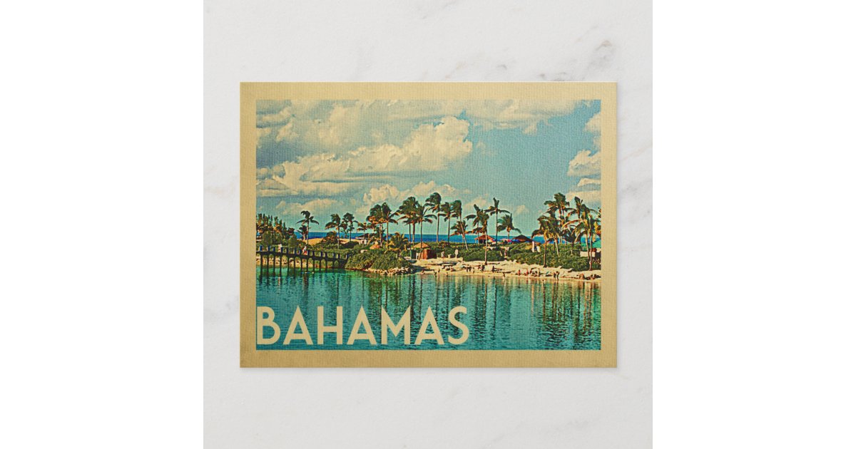 Bahamas Postcard Vintage Travel | Zazzle