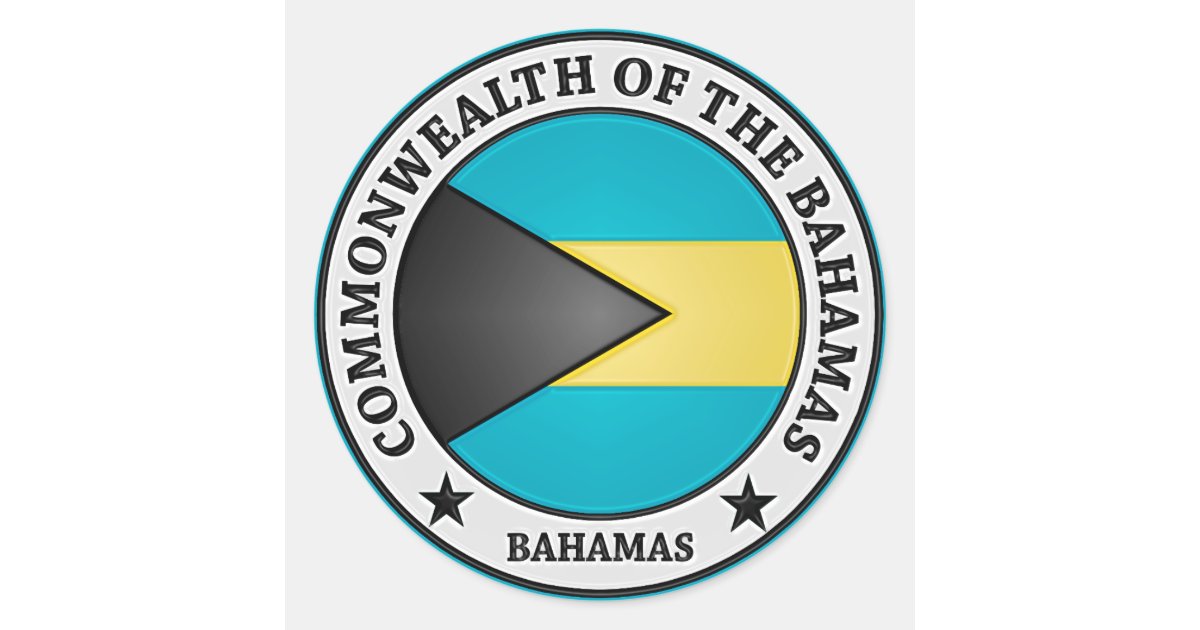 Bahamas Round Emblem Classic Round Sticker | Zazzle