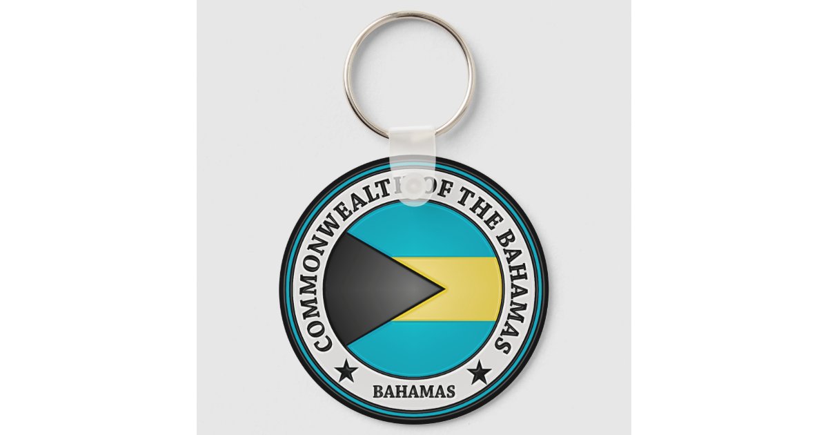 Bahamas Round Emblem Keychain | Zazzle