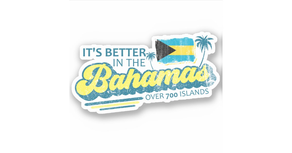 Bahamas Sticker Bahamas Flag Vacation Cruise | Zazzle