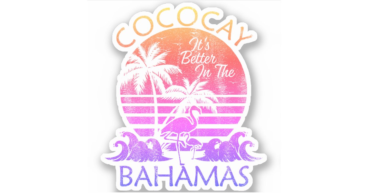 Bahamas Sticker CocoCay Vacation Beach Cruise | Zazzle