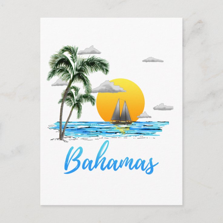 Bahamas Vacation Sailing Postcard | Zazzle