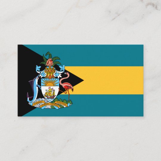Bahamian Flag & Coat of Arms, Flag of The Bahamas Business Card | Zazzle.com
