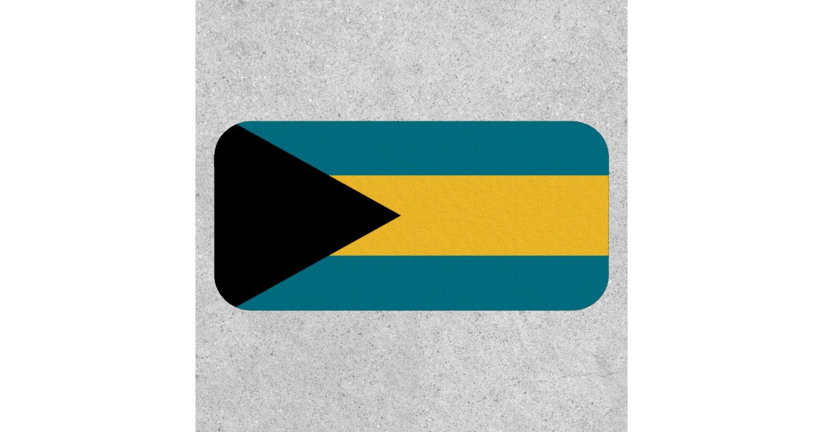 Bahamian Flag, Flag of The Bahamas Patch | Zazzle