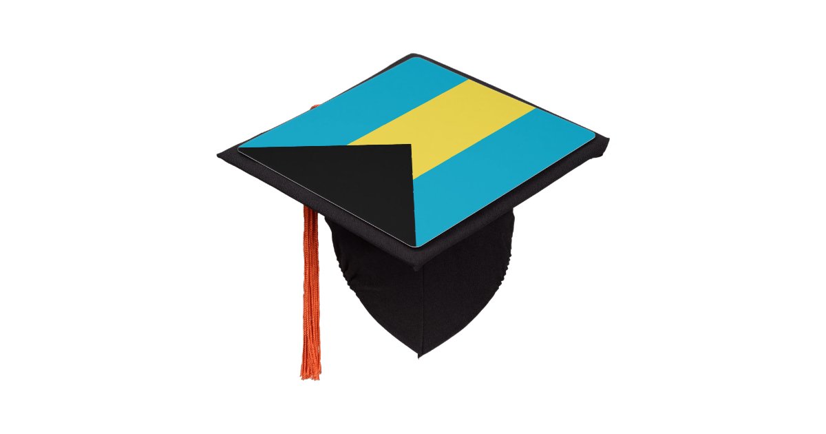 Bahamian Flag Graduation Cap Topper | Zazzle