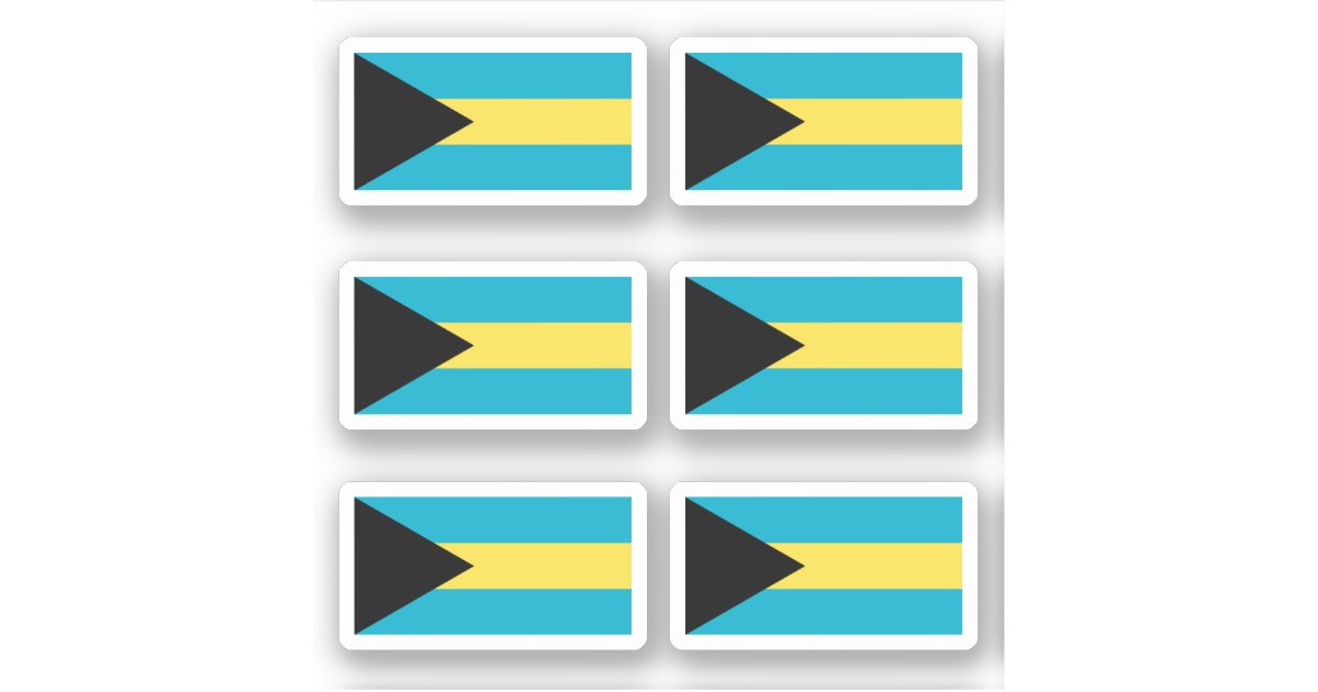 Bahamian flag sticker | Zazzle