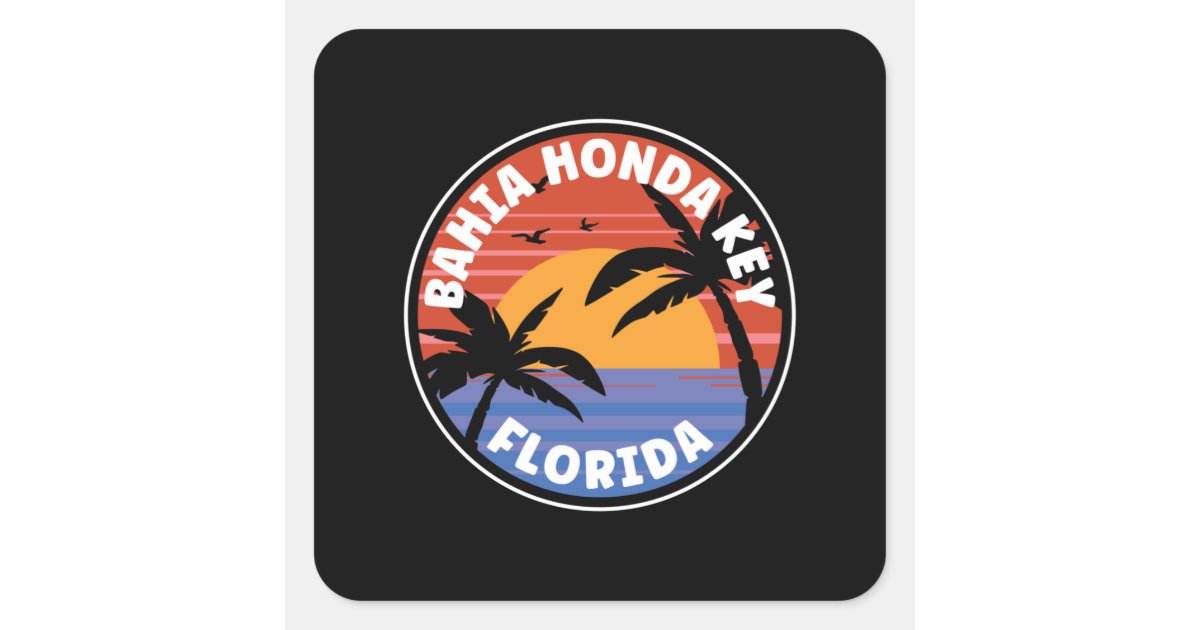 Bahia Honda Key - Florida Sunrise Square Sticker | Zazzle