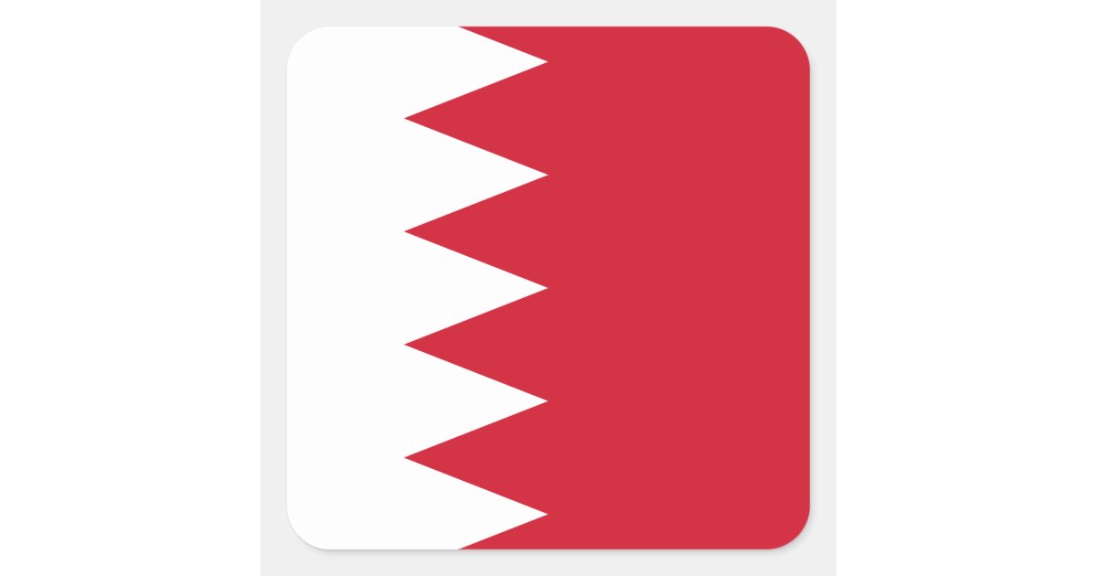 Bahrain Flag Square Sticker | Zazzle