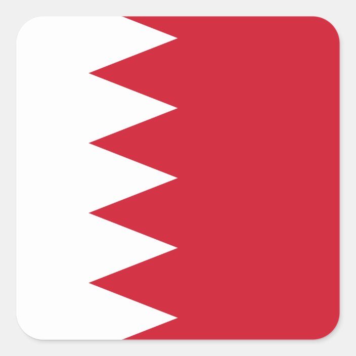 Bahrain Flag Square Sticker | Zazzle.com