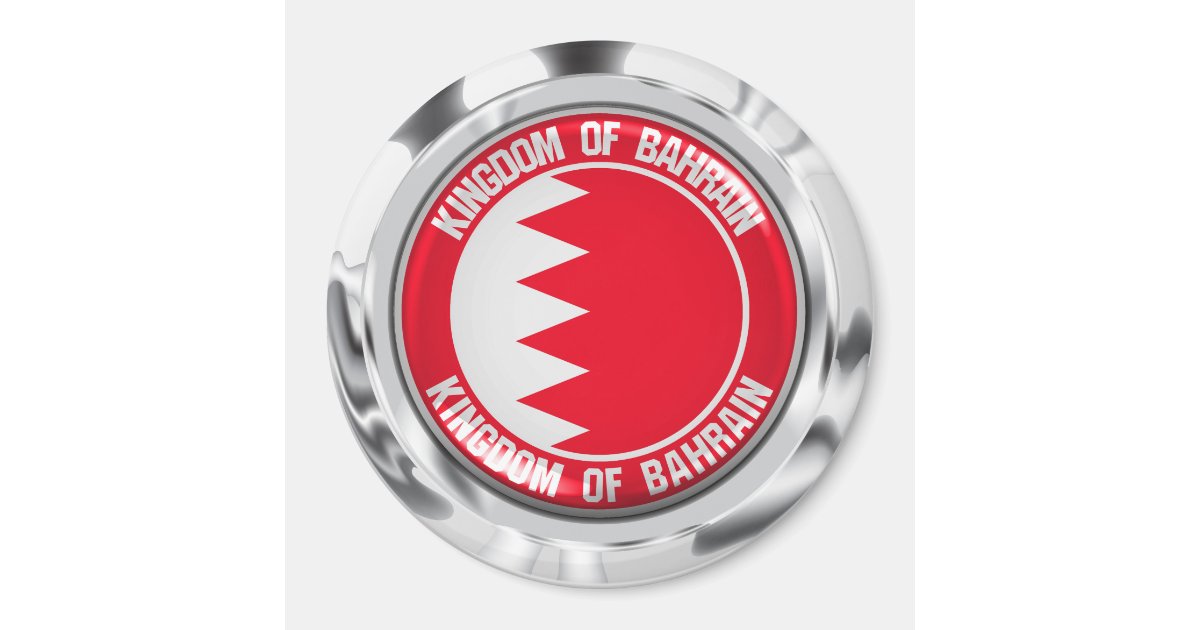 Bahrain Round Emblem Magnet | Zazzle