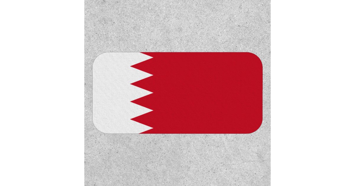 Bahraini Flag, Flag of Bahrain Patch | Zazzle
