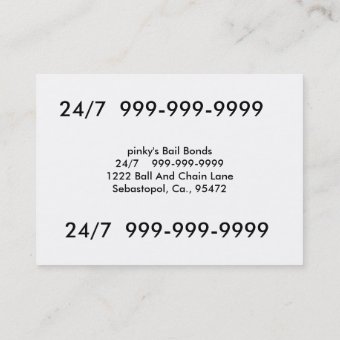 Bail Bonds Business Cards | Zazzle
