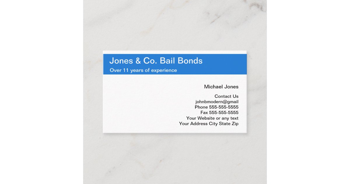 Bail Bonds Business Cards | Zazzle