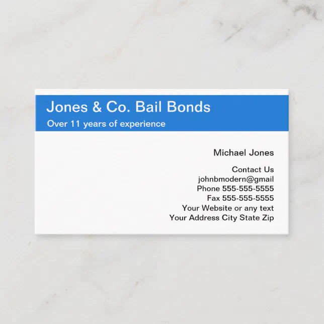 Bail Bonds Business Cards | Zazzle