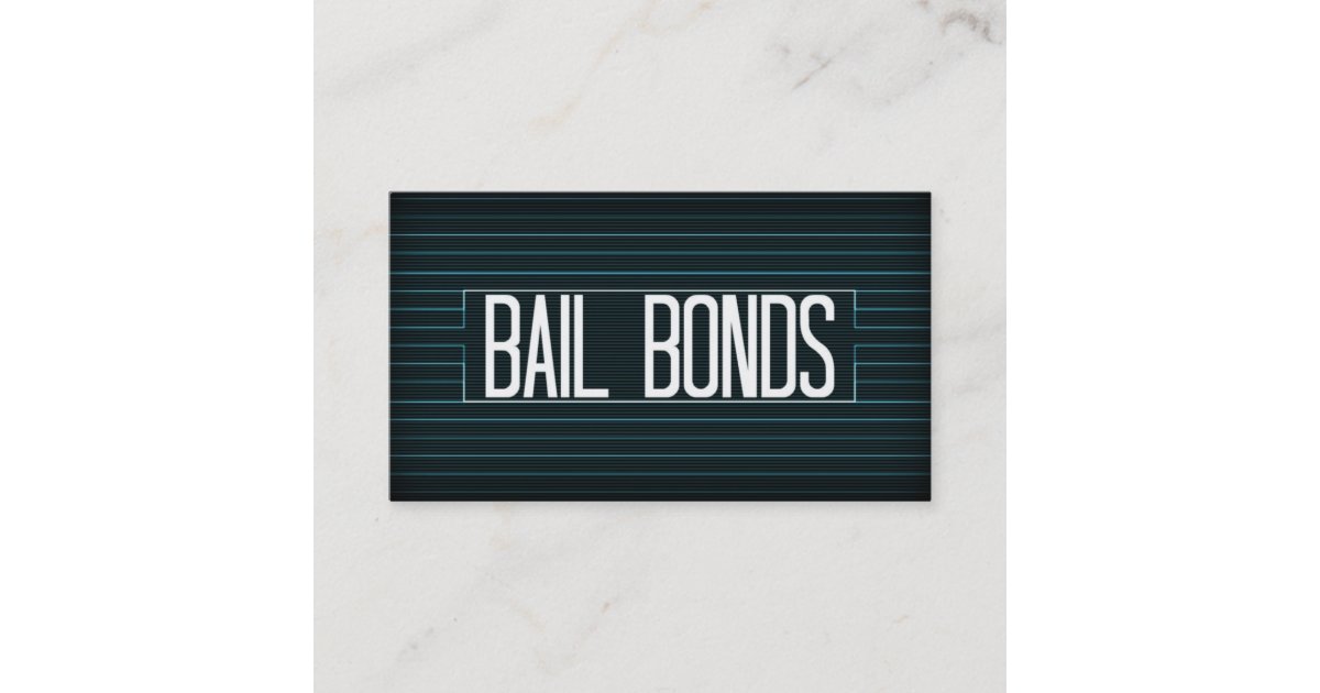 Bail Bonds Elegant Stripe Business Card | Zazzle