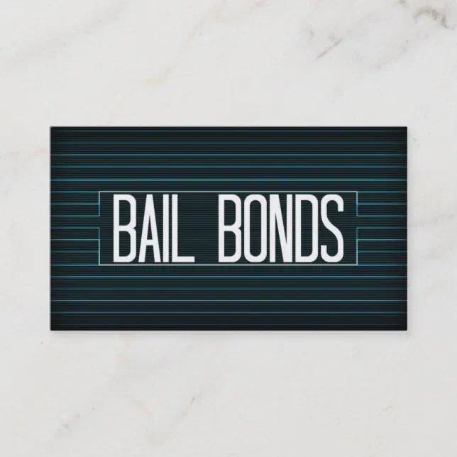 Bail Bonds Elegant Stripe Business Card | Zazzle