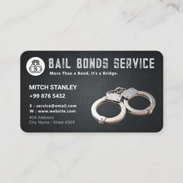 Bail Bonds Service | Black Grunge Business Card | Zazzle