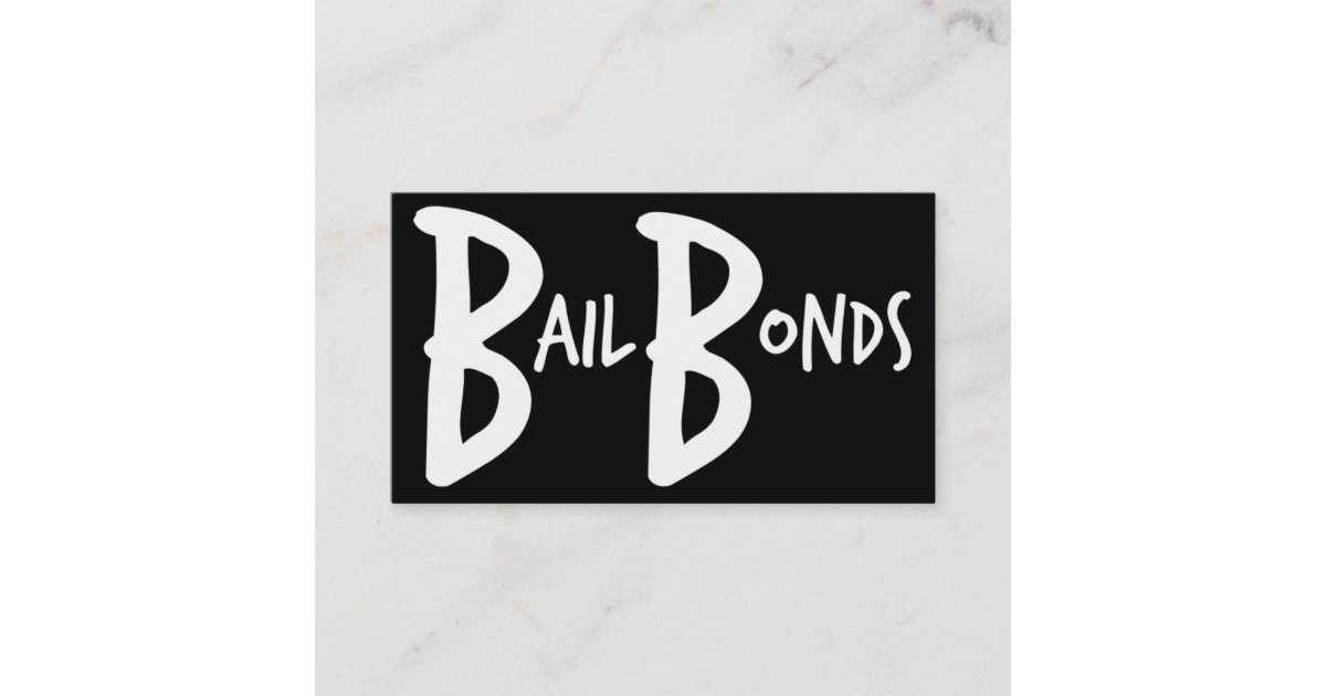 Bail Bonds Simple Business Card | Zazzle