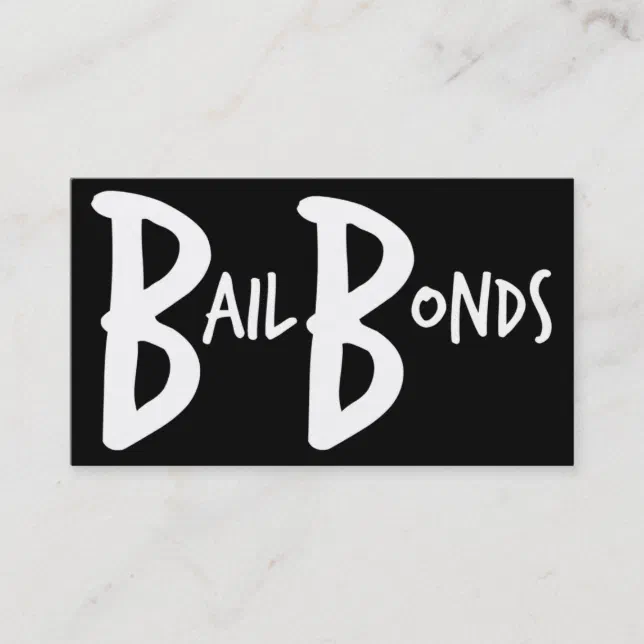 Bail Bonds Simple Business Card | Zazzle
