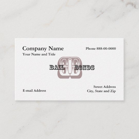 Bail Bondsman Business Card | Zazzle.com