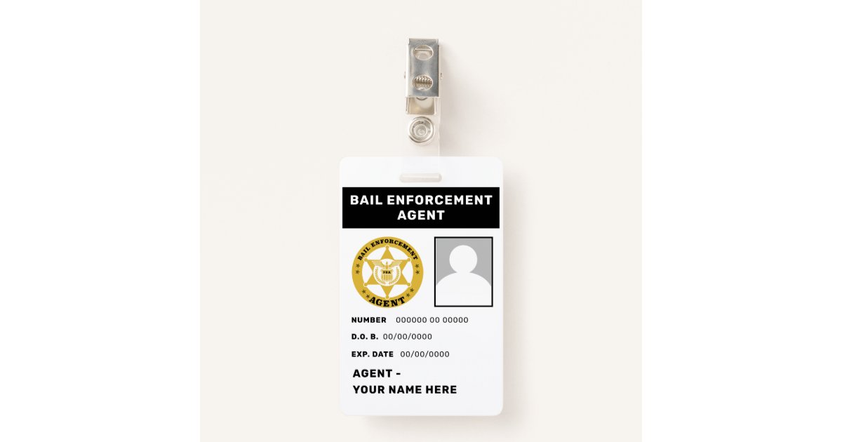 BAIL ENFORCEMENT AGENT Badge | Zazzle