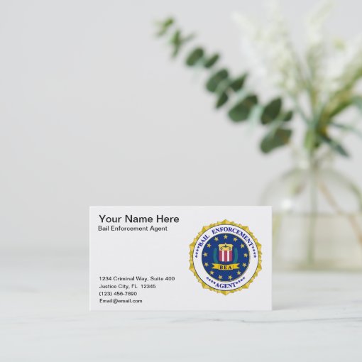 Bail Enforcement Agent Business Card | Zazzle