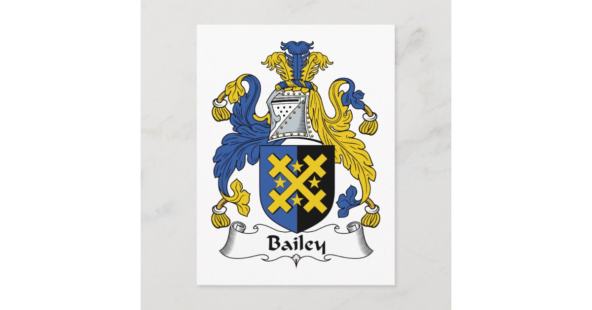 Bailey Family Crest Postcard | Zazzle