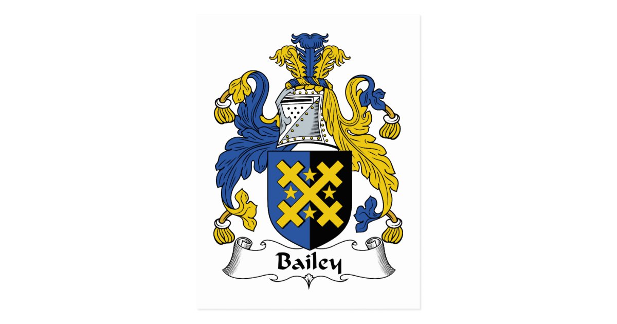 Bailey Family Crest Postcard | Zazzle.com