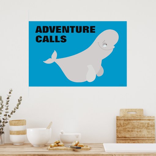Bailey the Beluga Whale Poster | Zazzle
