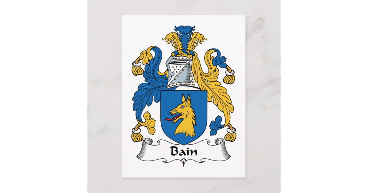 Bain Family Crest Postcard | Zazzle