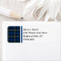 Baird Clan Blue and Green Scottish Tartan Label | Zazzle