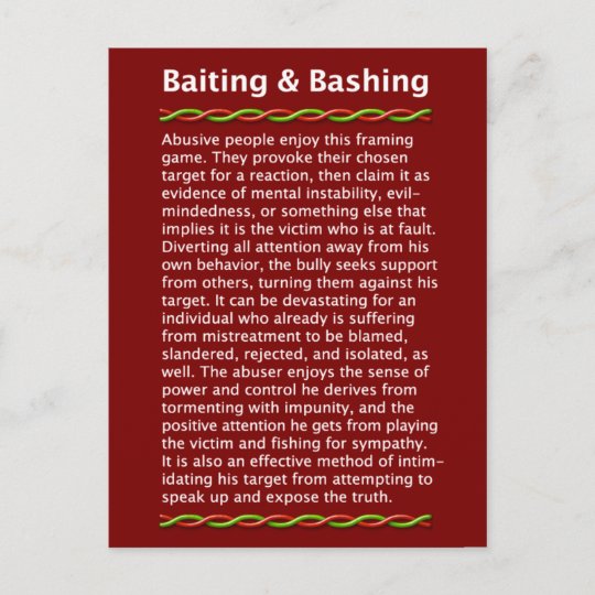 Baiting & Bashing Postcard | Zazzle.com