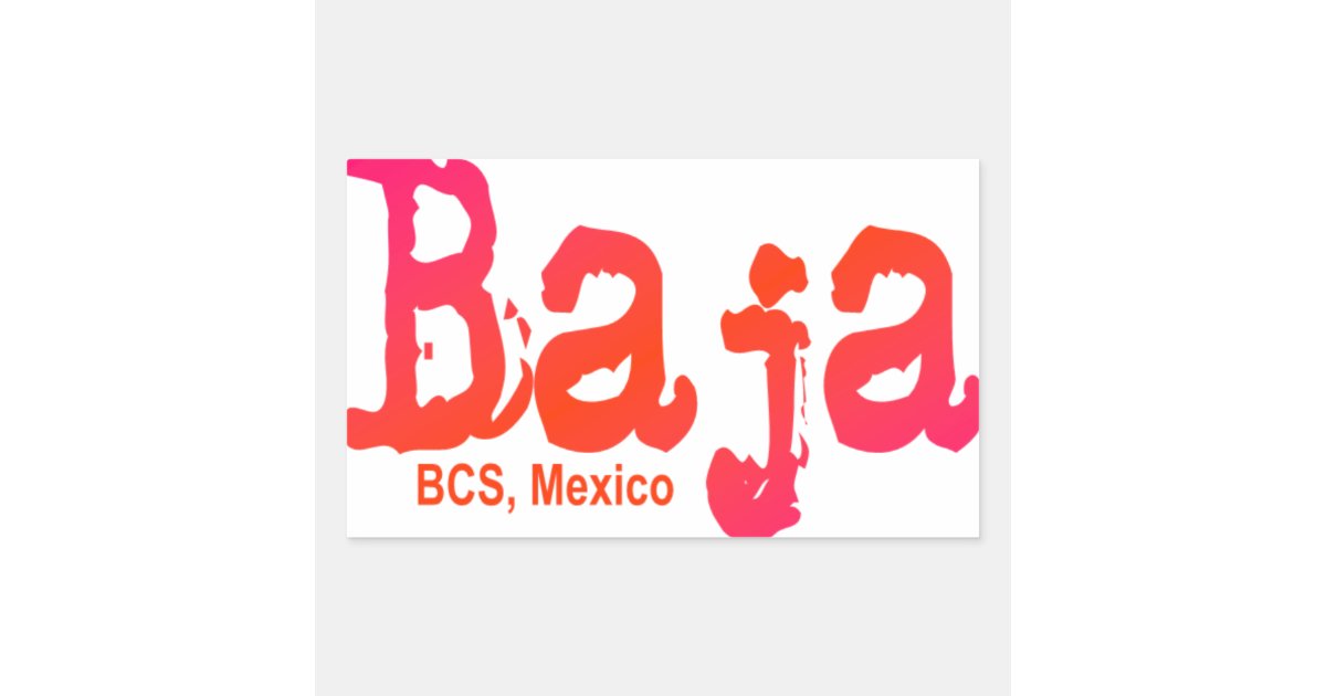 Baja, BCS, Mexico Rectangular Sticker | Zazzle