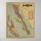 Vintage Baja California Postal Map (1904) Poster | Zazzle.com