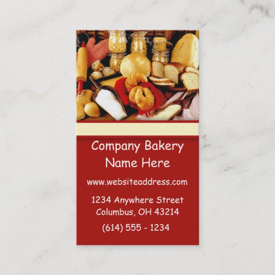 Bake Goods Baking Bakery Chef Business Cards | Zazzle.com