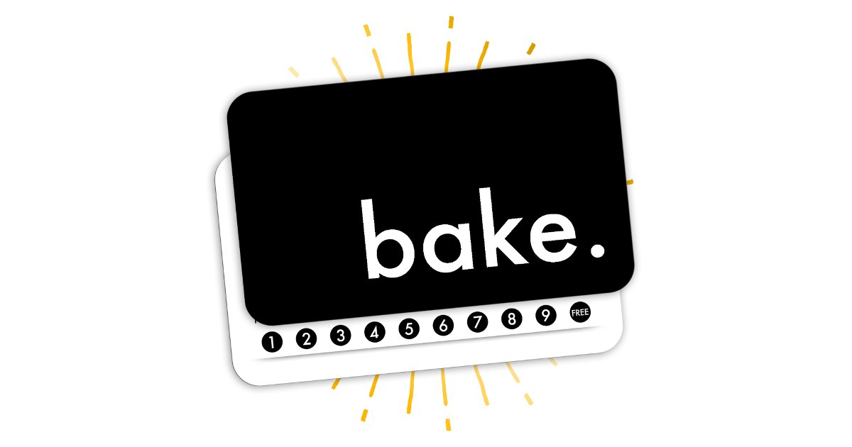bake. loyalty punch card | Zazzle