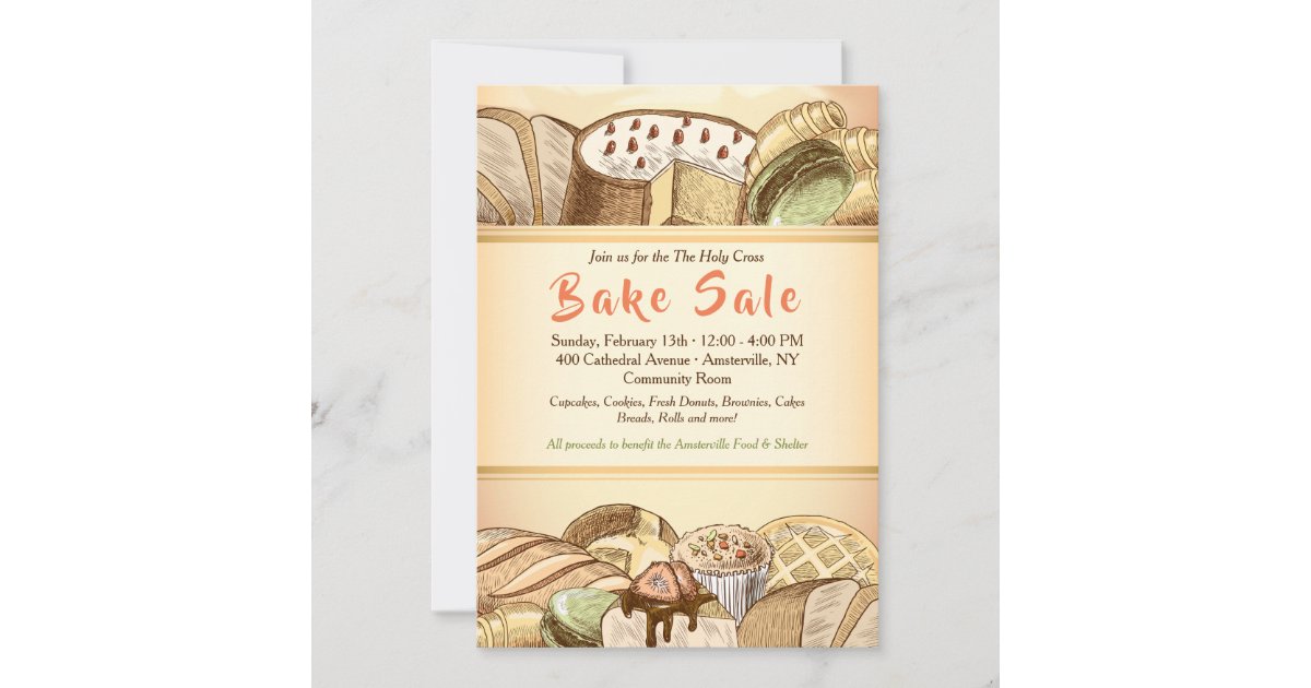 Bake Sale Invitation | Zazzle