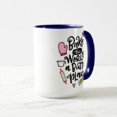 Bake The World a Butter Place, hand lettered Mug | Zazzle