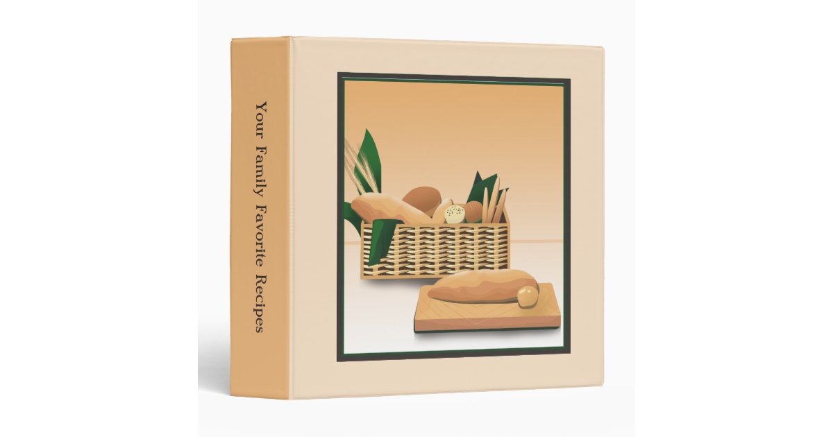 Baked Bread Family Recipe Binder | Zazzle