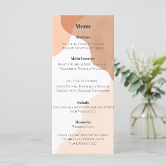 Baked Earth Theme Menu | Zazzle