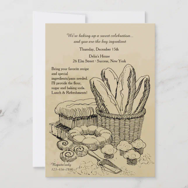 Baked Goods Invitation | Zazzle