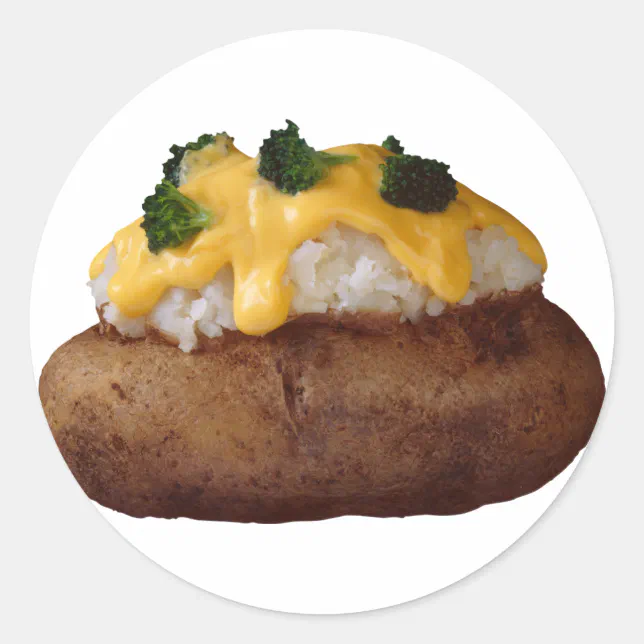 Baked Potato Classic Round Sticker | Zazzle