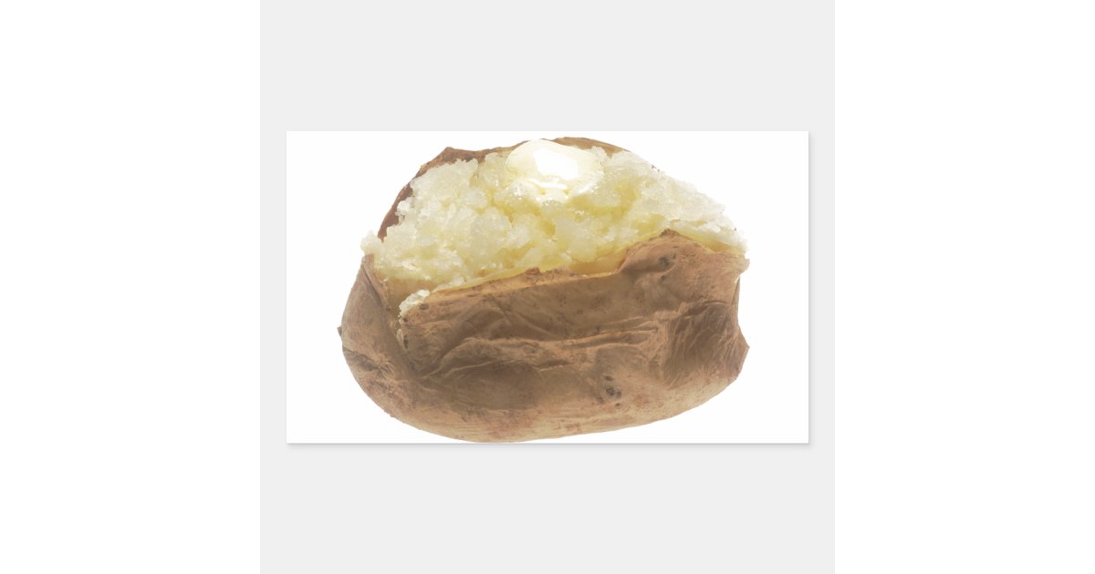 Baked Potato Rectangular Sticker | Zazzle